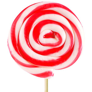Rood en Witte Spiraal Lolly's met Aardbeien Smaak 30st - DecoImprove.nl